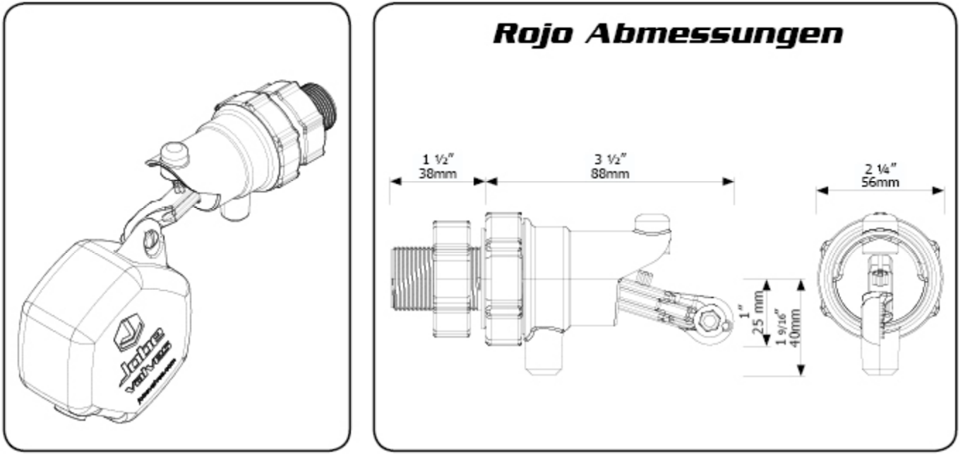 Jobe Valve ROJO Füllventil - 20l/min Füllleistung - bei PVA